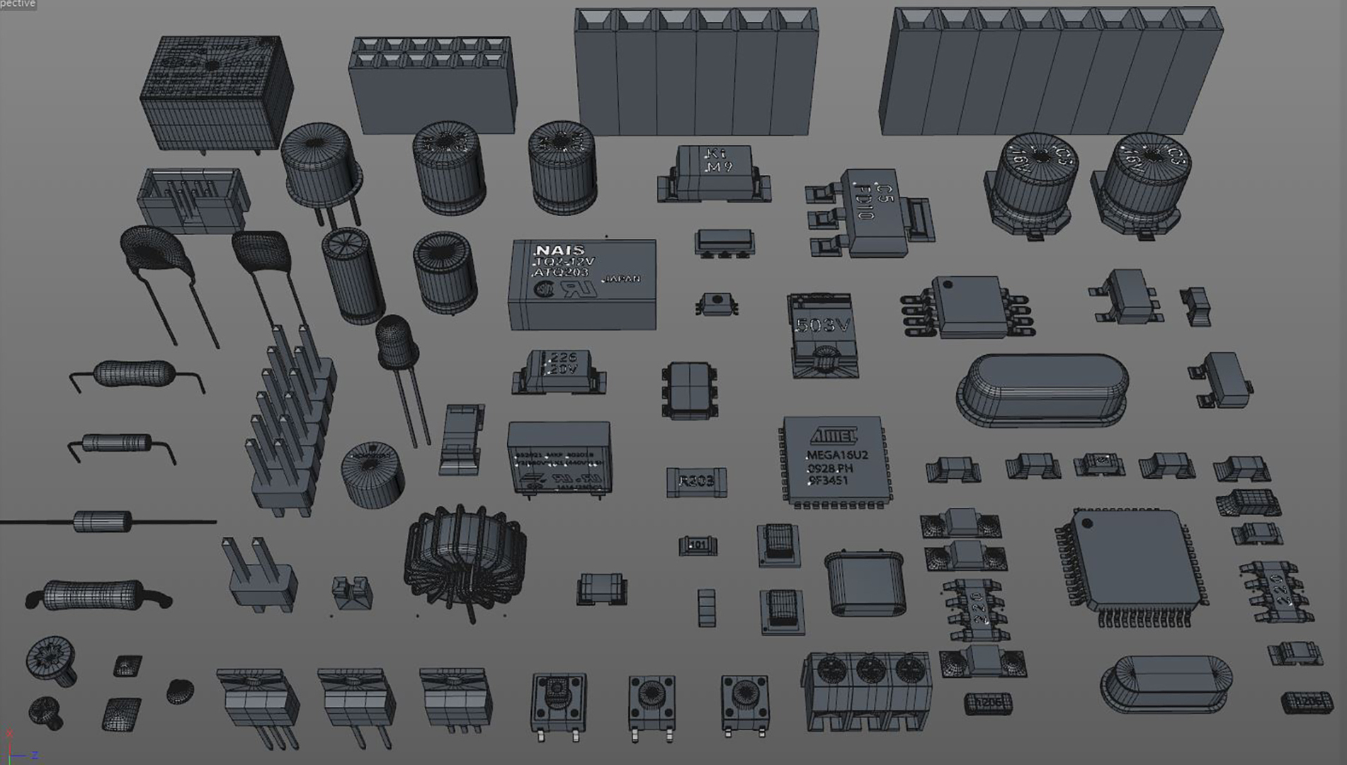 电路板用电子元件3D模型 - TurboSquid 1323118