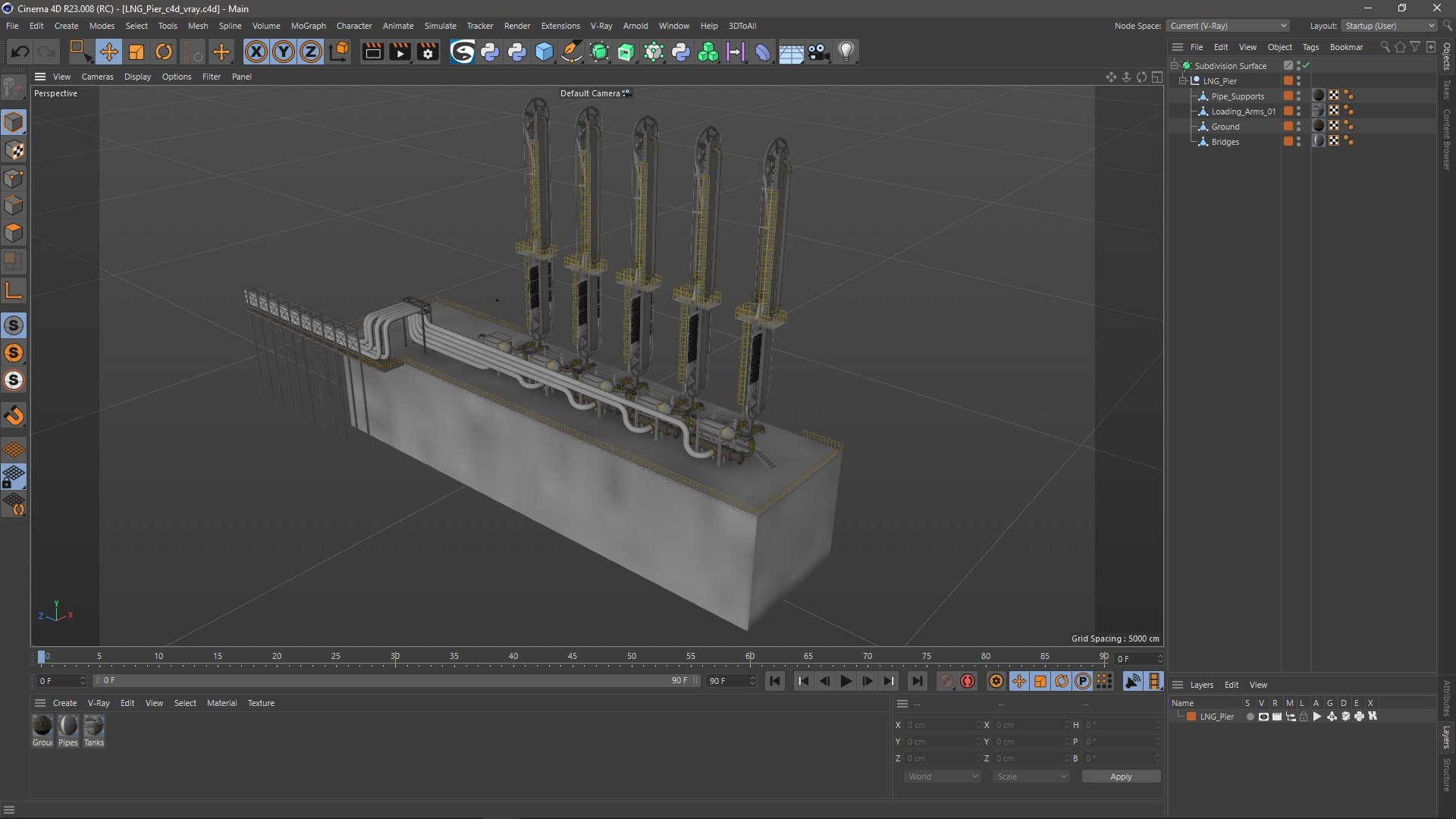 LNG Pier Model - TurboSquid 2310126
