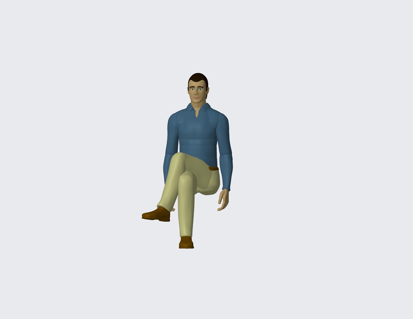 3D Legs Crossed Model - TurboSquid 1338661