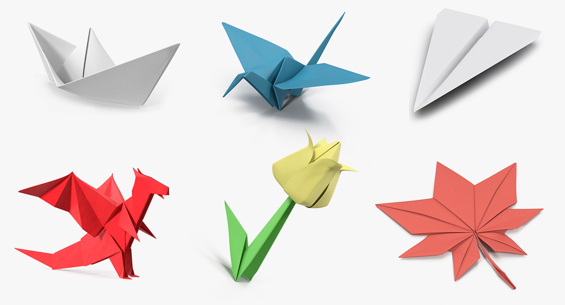 3D Origami Paper Toys Collection 3 - TurboSquid 1999966