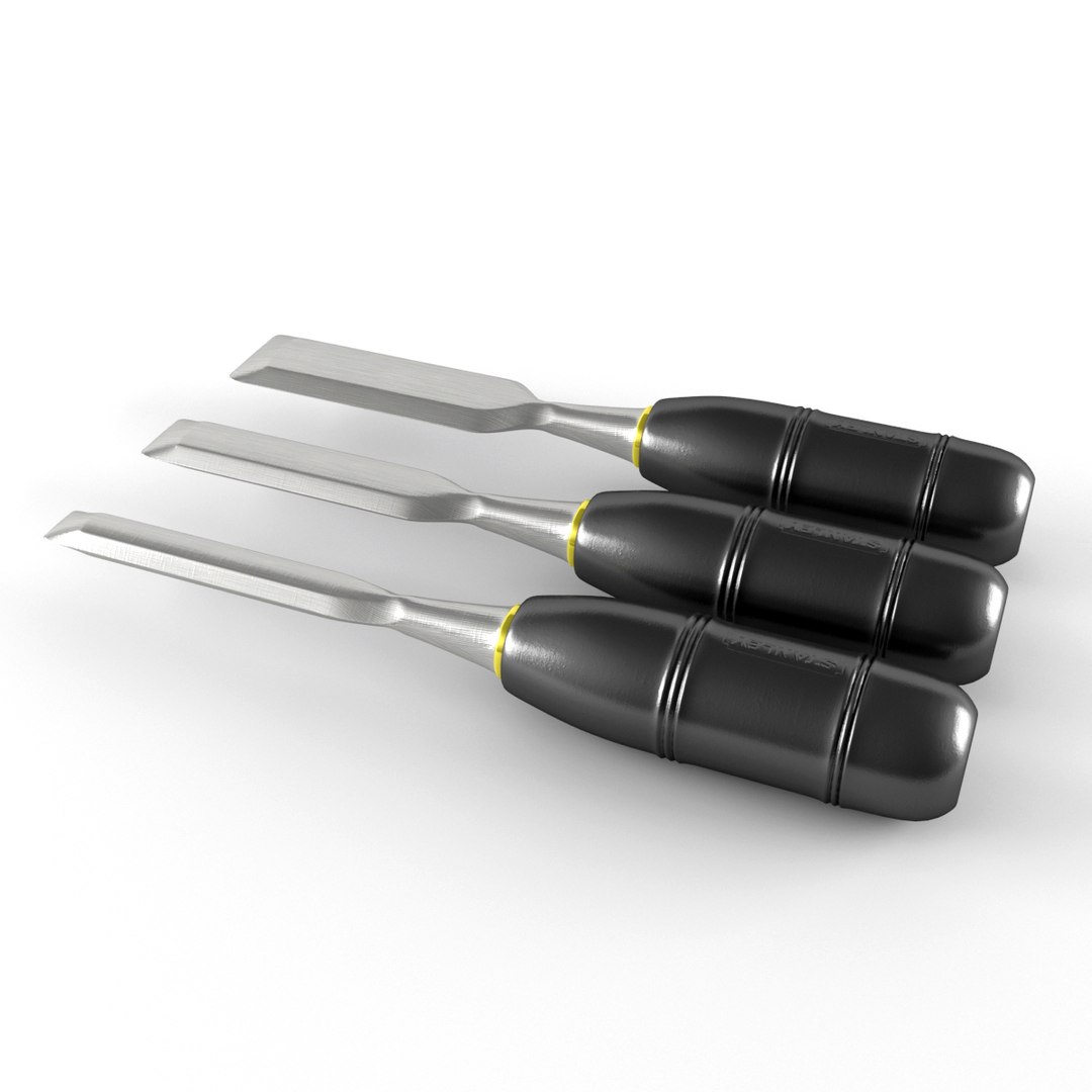 3d Obj Wood Chisel Set