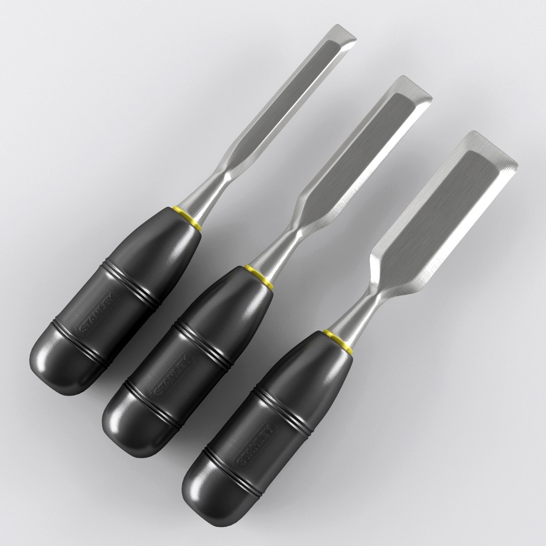 3d Obj Wood Chisel Set