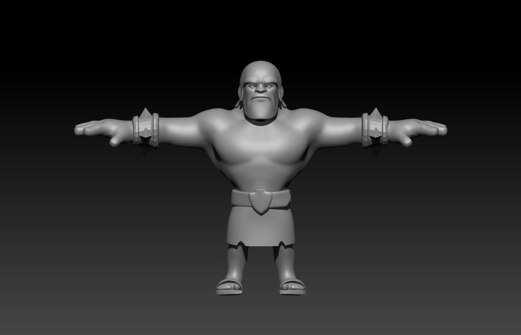 3D Model Barbarian Clash Clans - TurboSquid 1560432