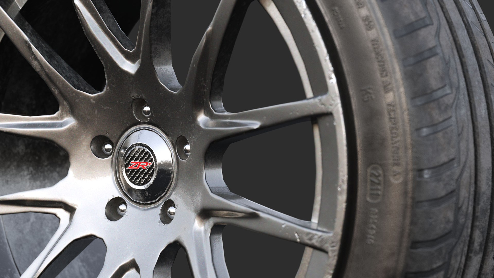 3D Rim 5Zigen ZR And Tire Dunlop Sport Maxx Low Poly - TurboSquid 1963769