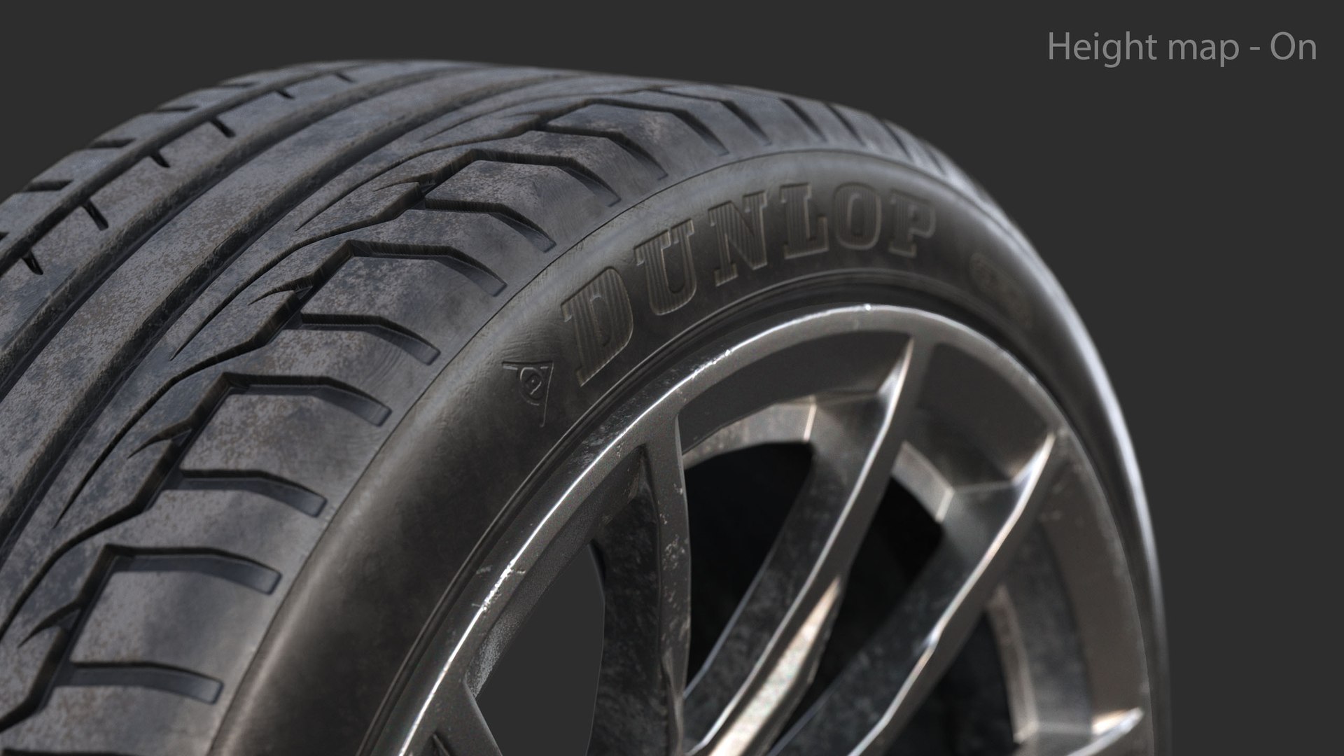 3D Rim 5Zigen ZR And Tire Dunlop Sport Maxx Low Poly - TurboSquid 1963769