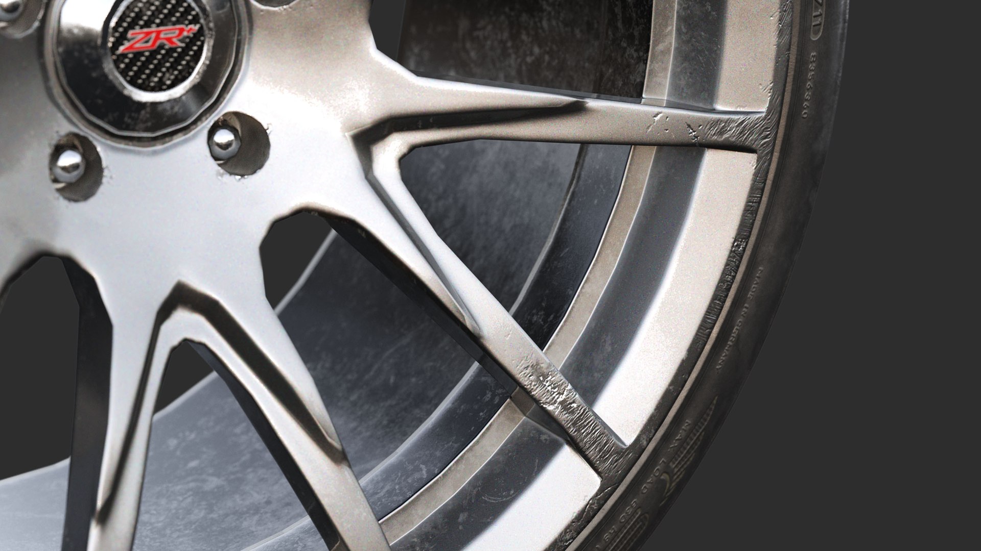 3D Rim 5Zigen ZR and Tire Dunlop Sport Maxx Low Poly - TurboSquid 1963769