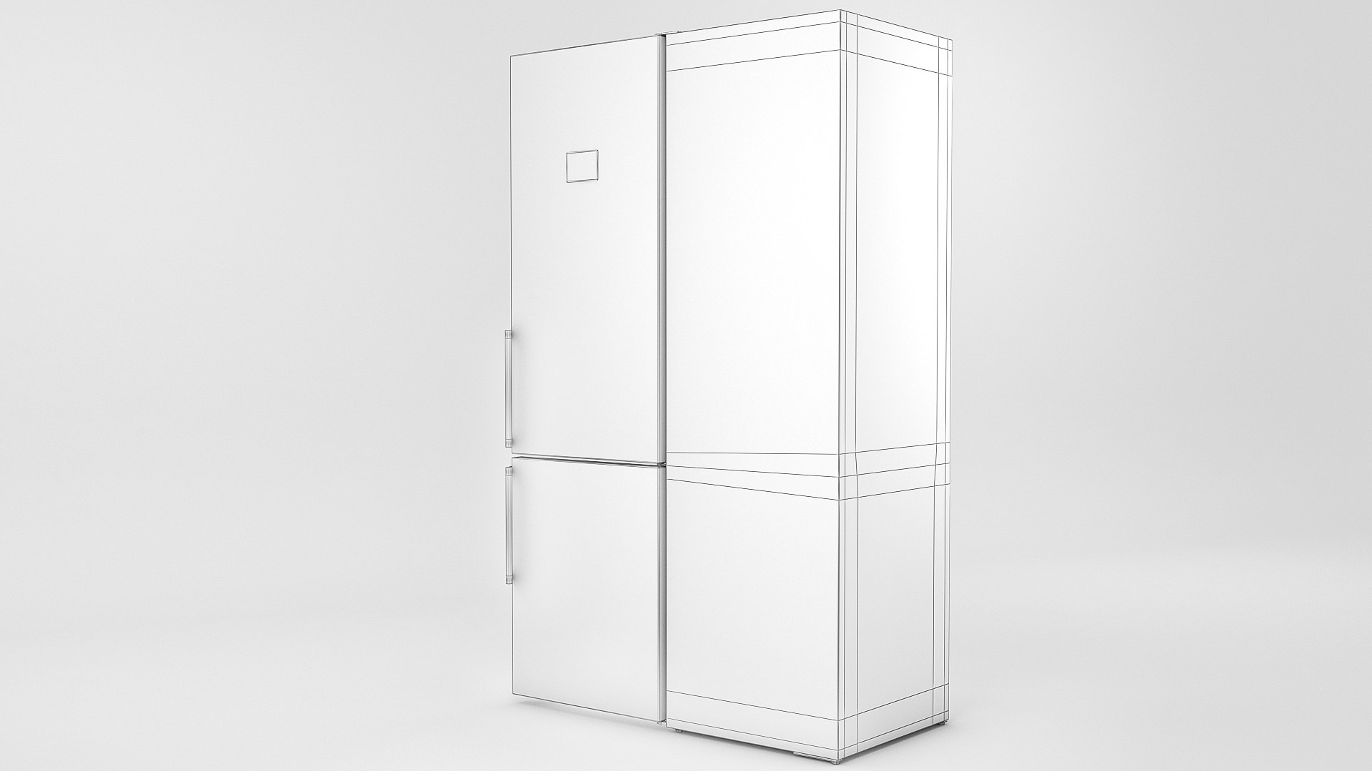 3D Low Poly Combi Fridge Low-poly 3D Model - TurboSquid 1905617