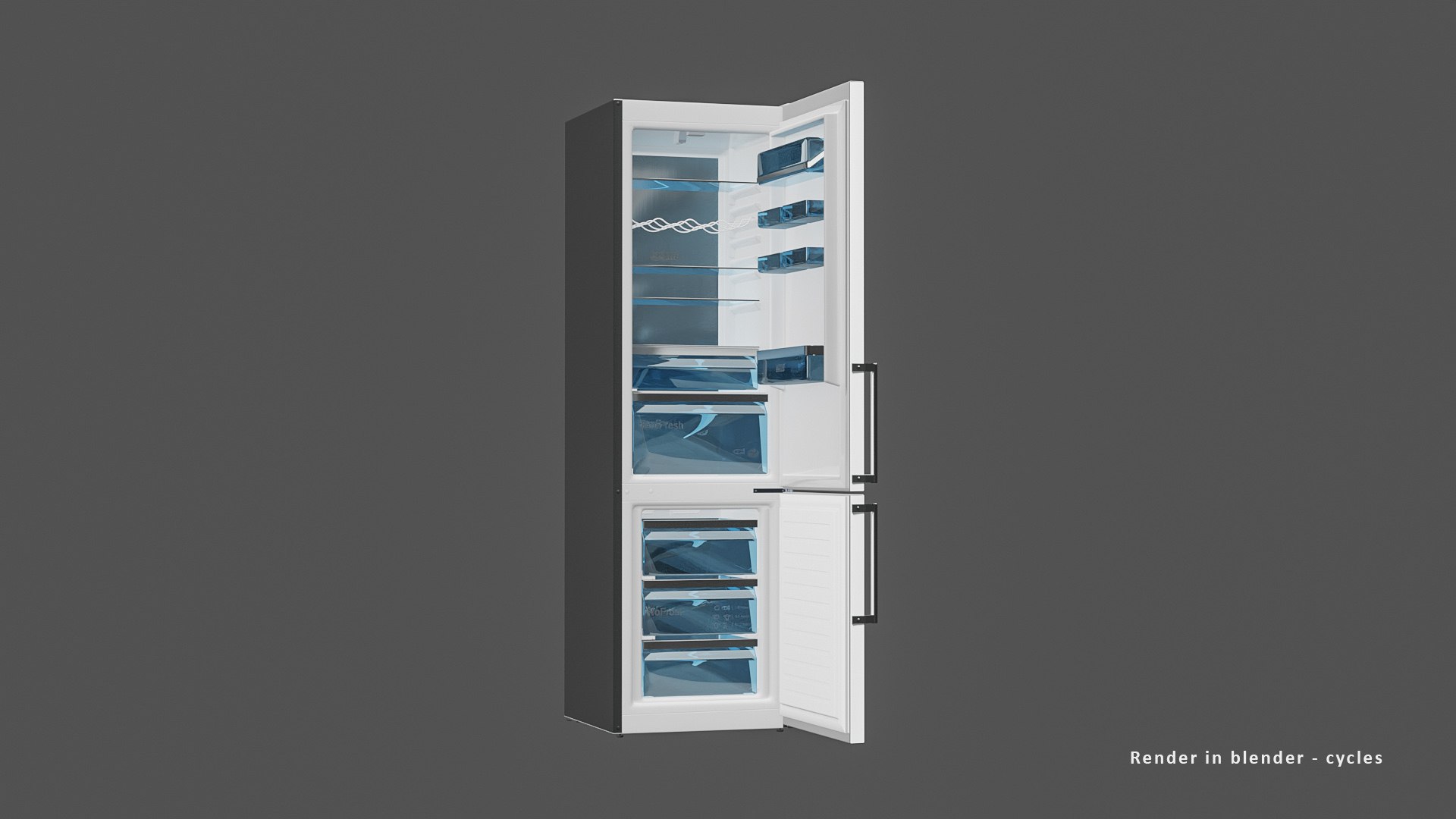 3D Low Poly Combi Fridge Low-poly 3D Model - TurboSquid 1905617