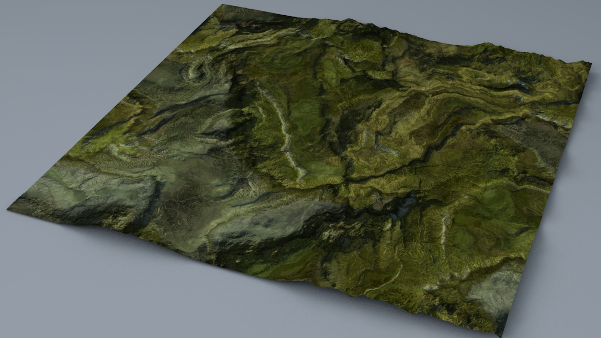 3d Model Mapped Terrain 1