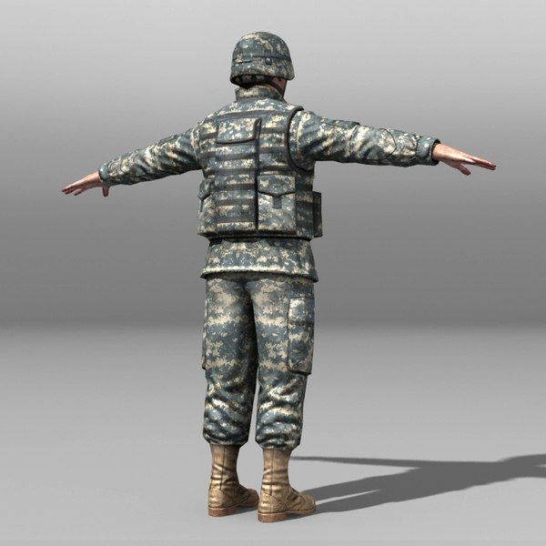soldier m4 modern 3d max