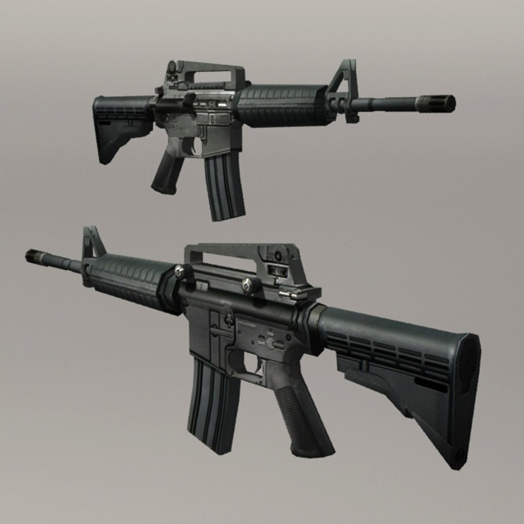 soldier m4 modern 3d max