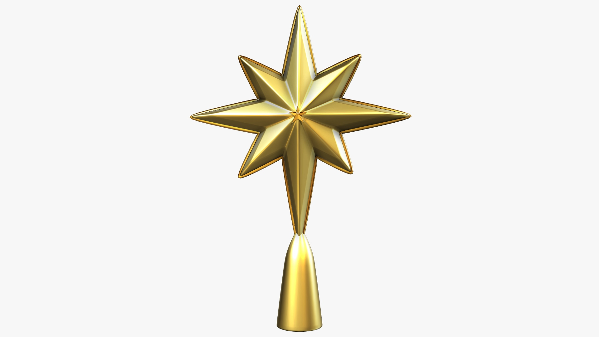 Christmas Star ornament topper - Ready to Render 3D model - TurboSquid ...