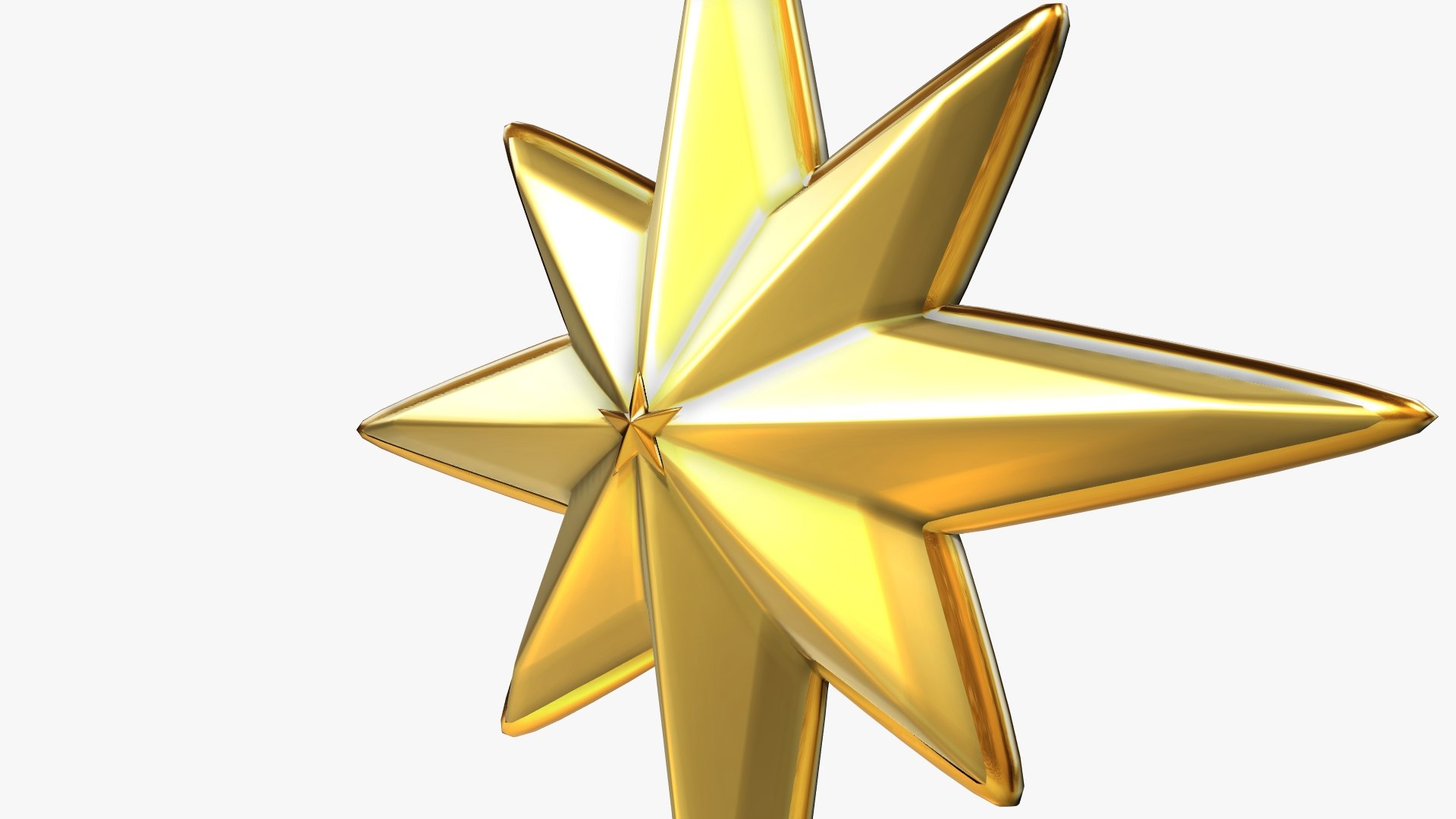 Christmas Star Ornament Topper - Ready To Render 3D Model - TurboSquid ...