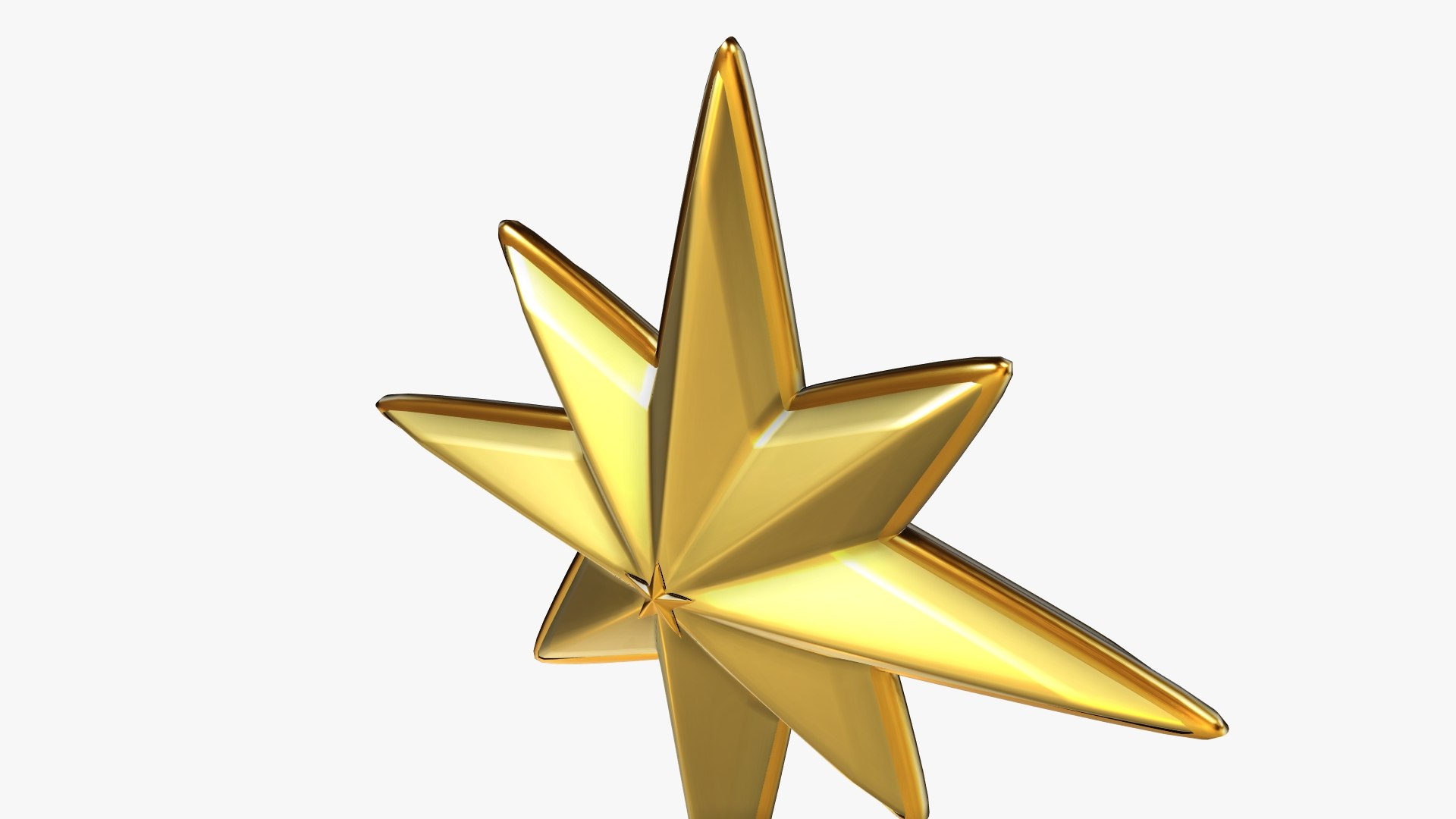Christmas Star Ornament Topper - Ready To Render 3D Model - TurboSquid ...