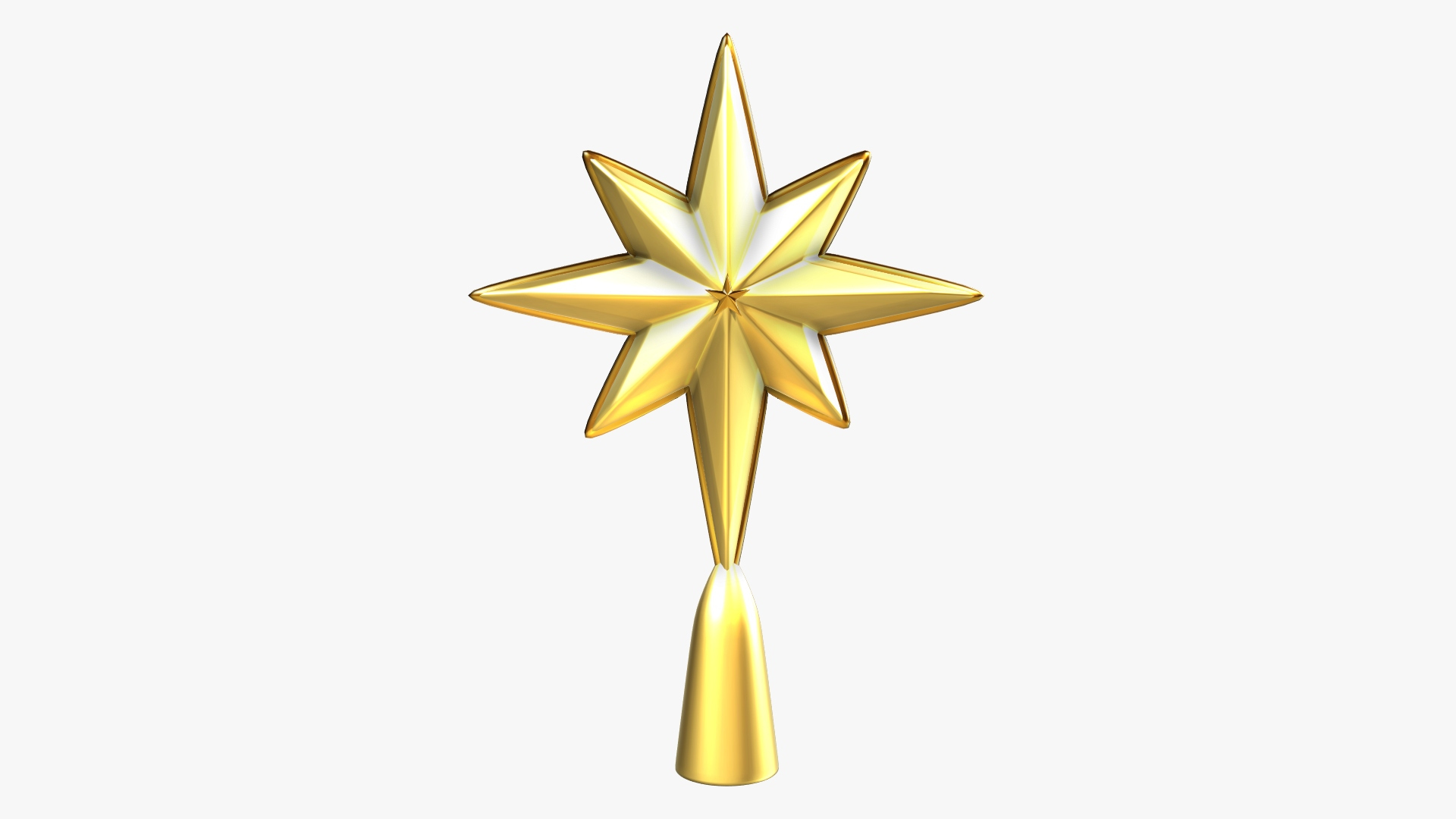 Christmas Star Ornament Topper - Ready To Render 3D Model - TurboSquid ...