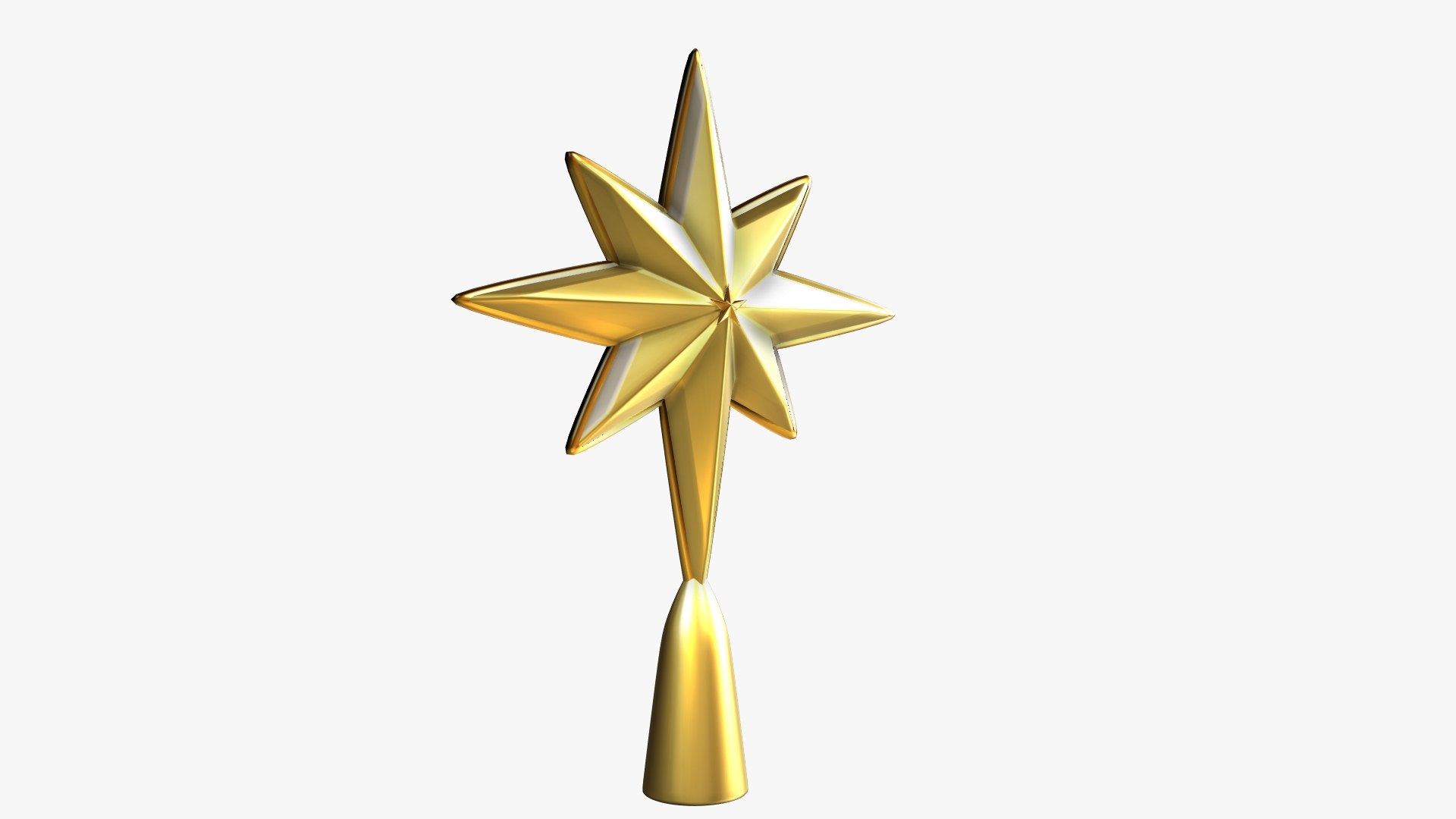 Christmas Star Ornament Topper - Ready To Render 3D Model - TurboSquid ...