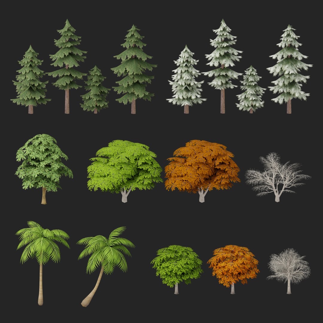 Trees 3D Model - TurboSquid 1427036
