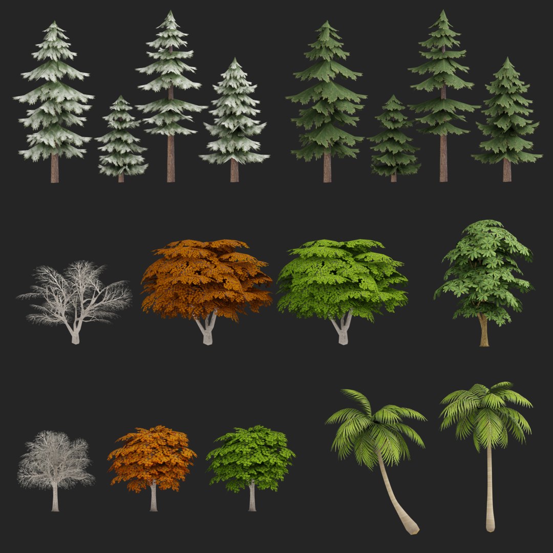 Trees 3D model - TurboSquid 1427036