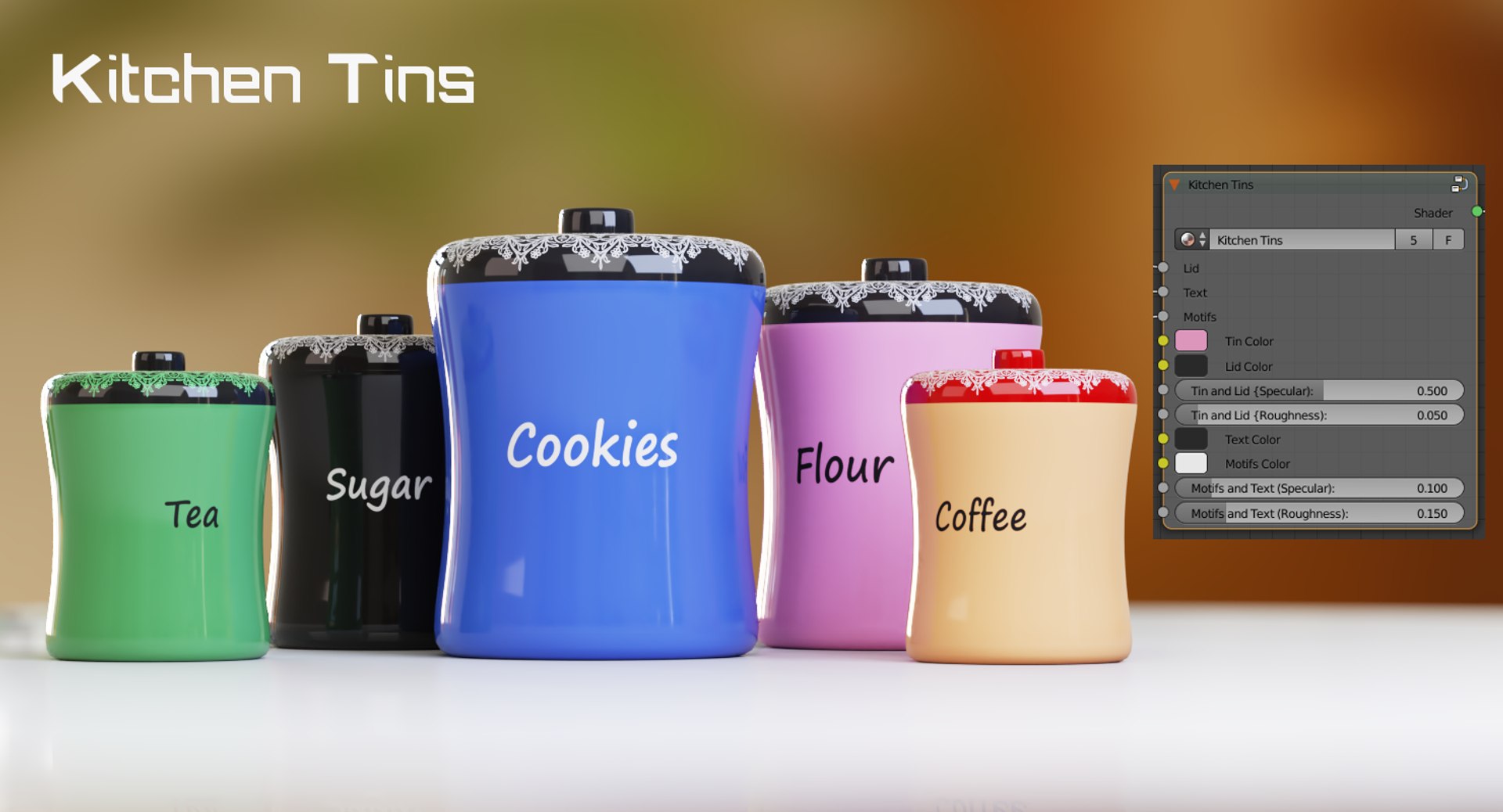 3D Kitchen Tins Model - TurboSquid 1430774