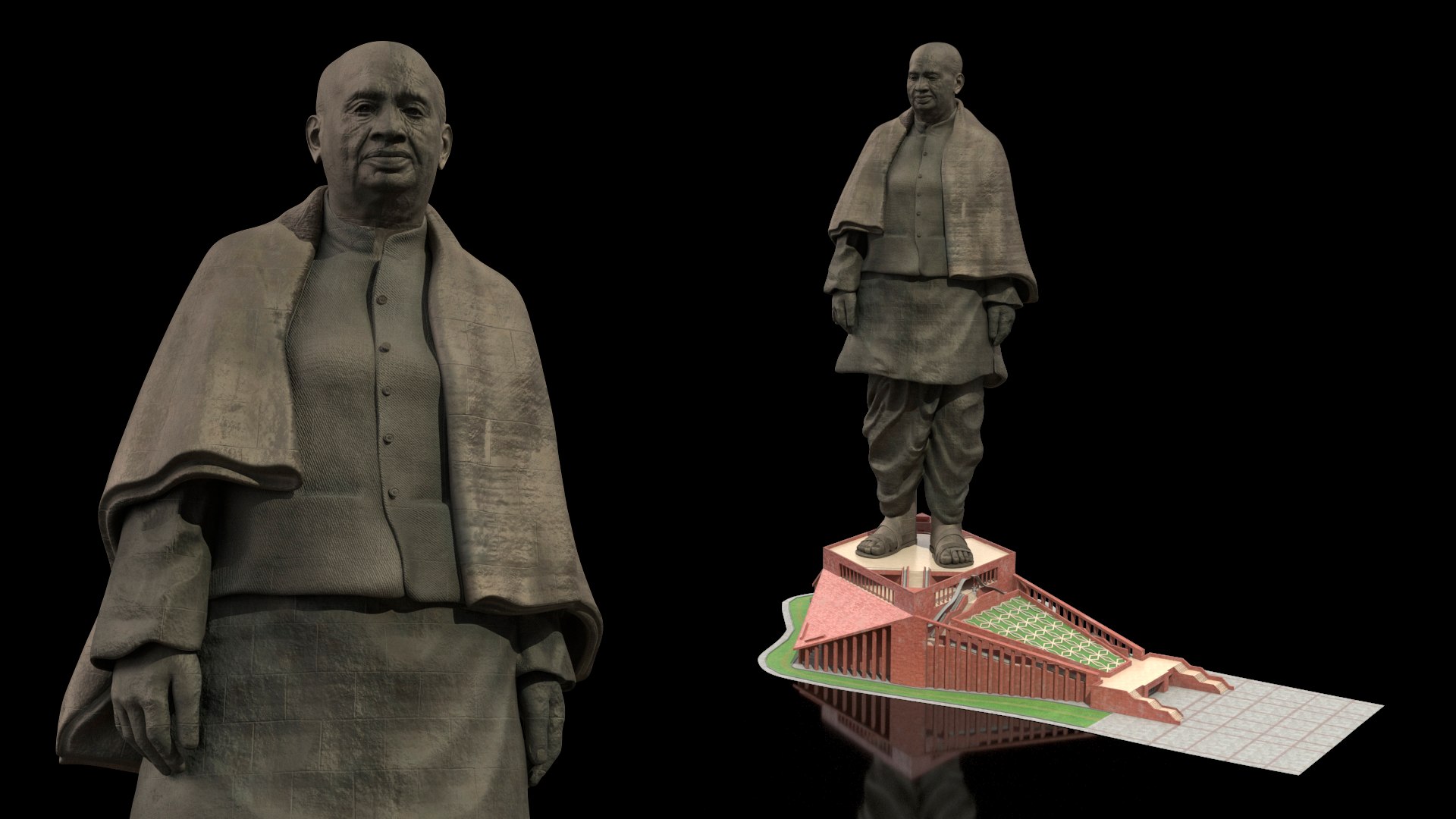 Statue Of Unity India 3D Model - TurboSquid 2092488