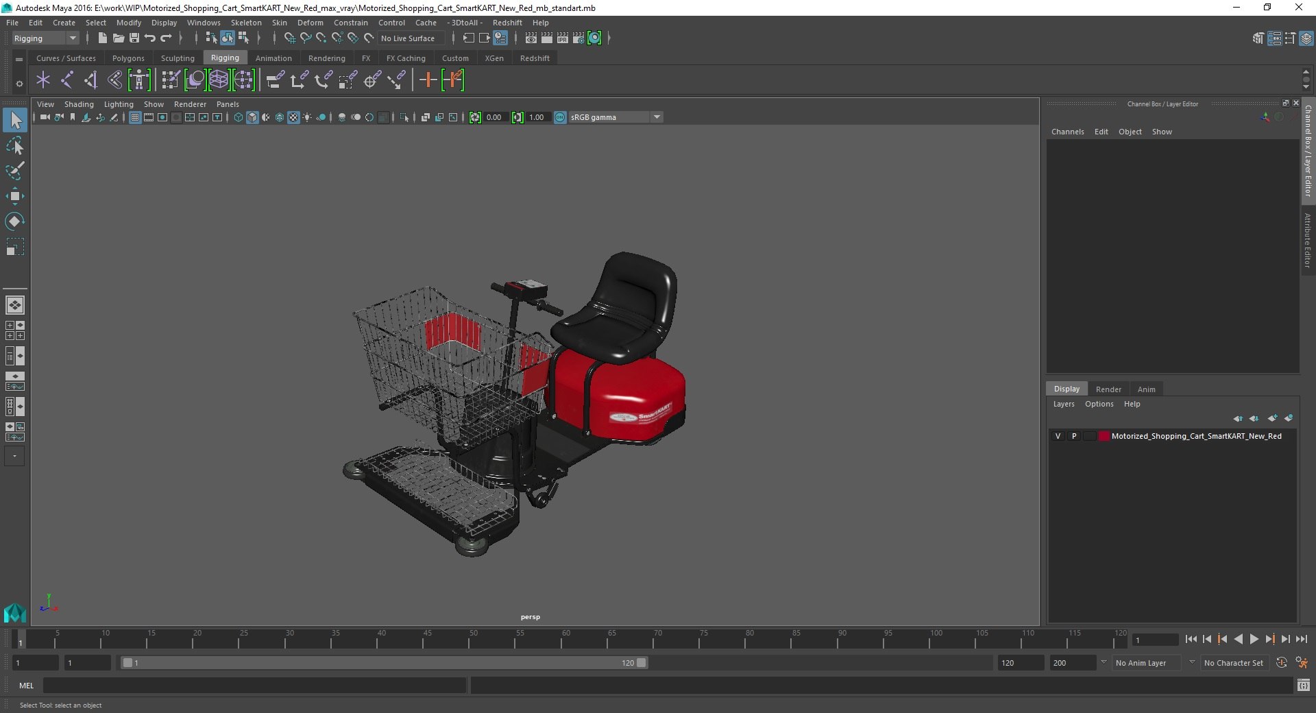 3D Motorized Shopping Cart SmartKART New Red - TurboSquid 2054452