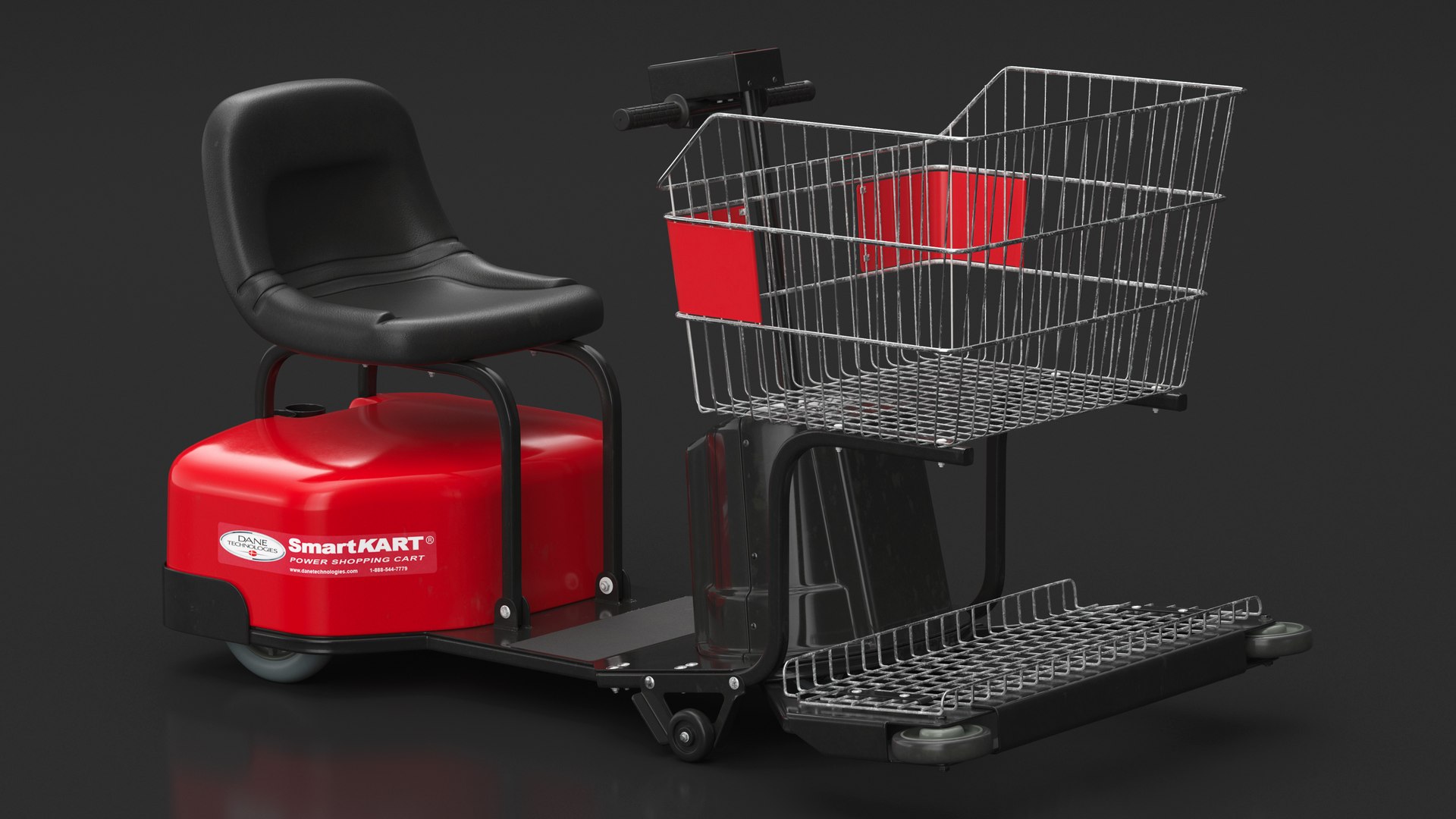 3D Motorized Shopping Cart SmartKART New Red - TurboSquid 2054452