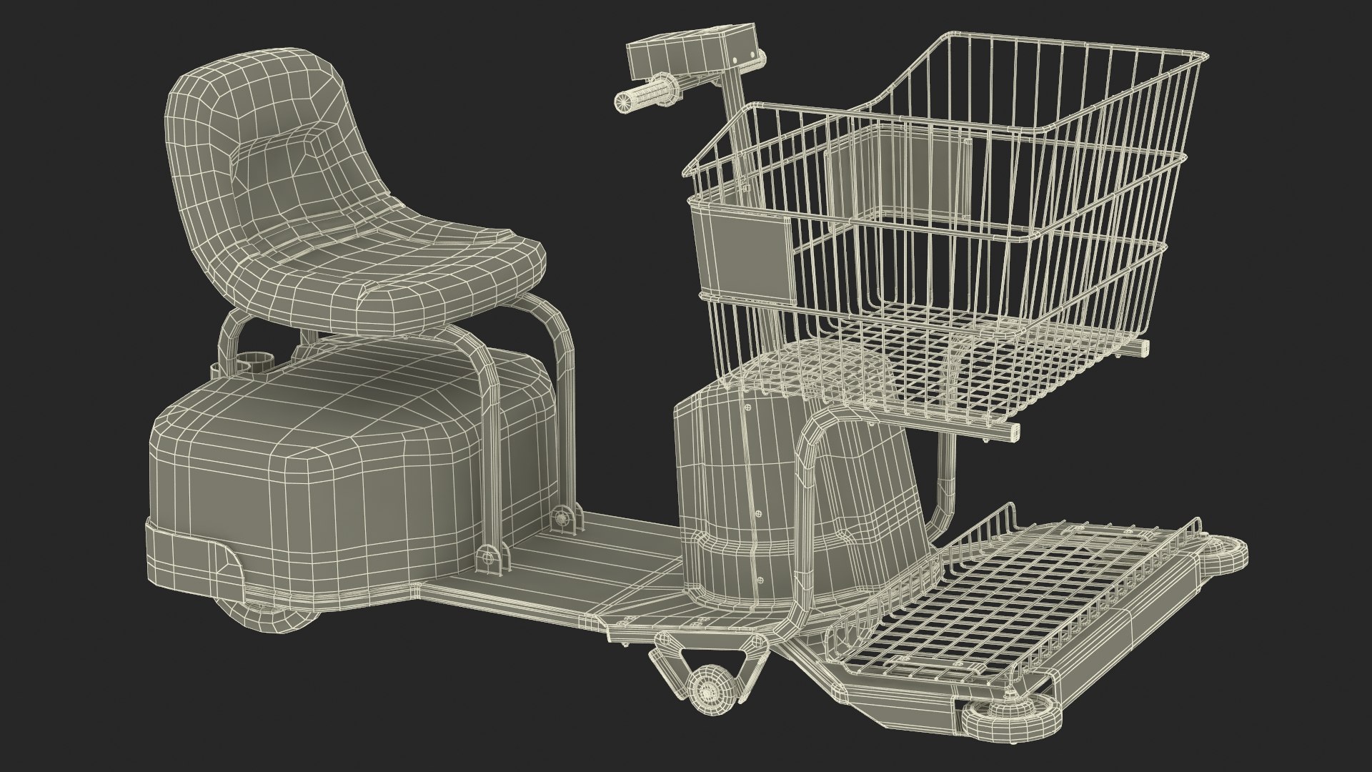 3D Motorized Shopping Cart SmartKART New Red - TurboSquid 2054452