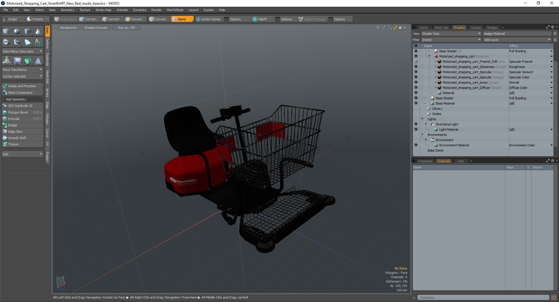 3D Motorized Shopping Cart SmartKART New Red - TurboSquid 2054452