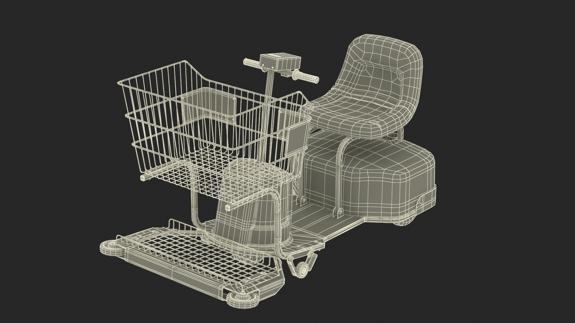 3D Motorized Shopping Cart SmartKART New Red - TurboSquid 2054452