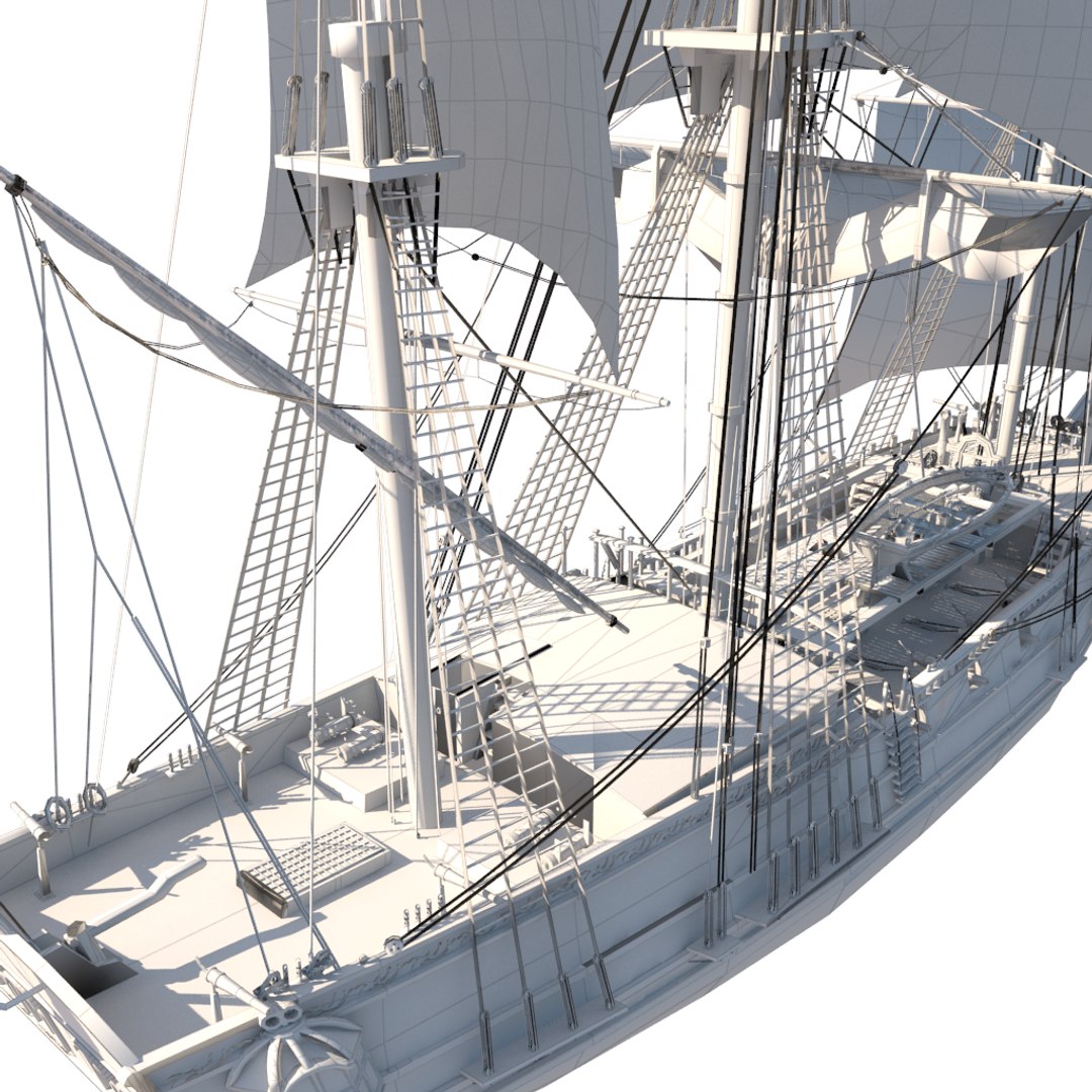 3D Frigate Napoleonic - TurboSquid 1216720