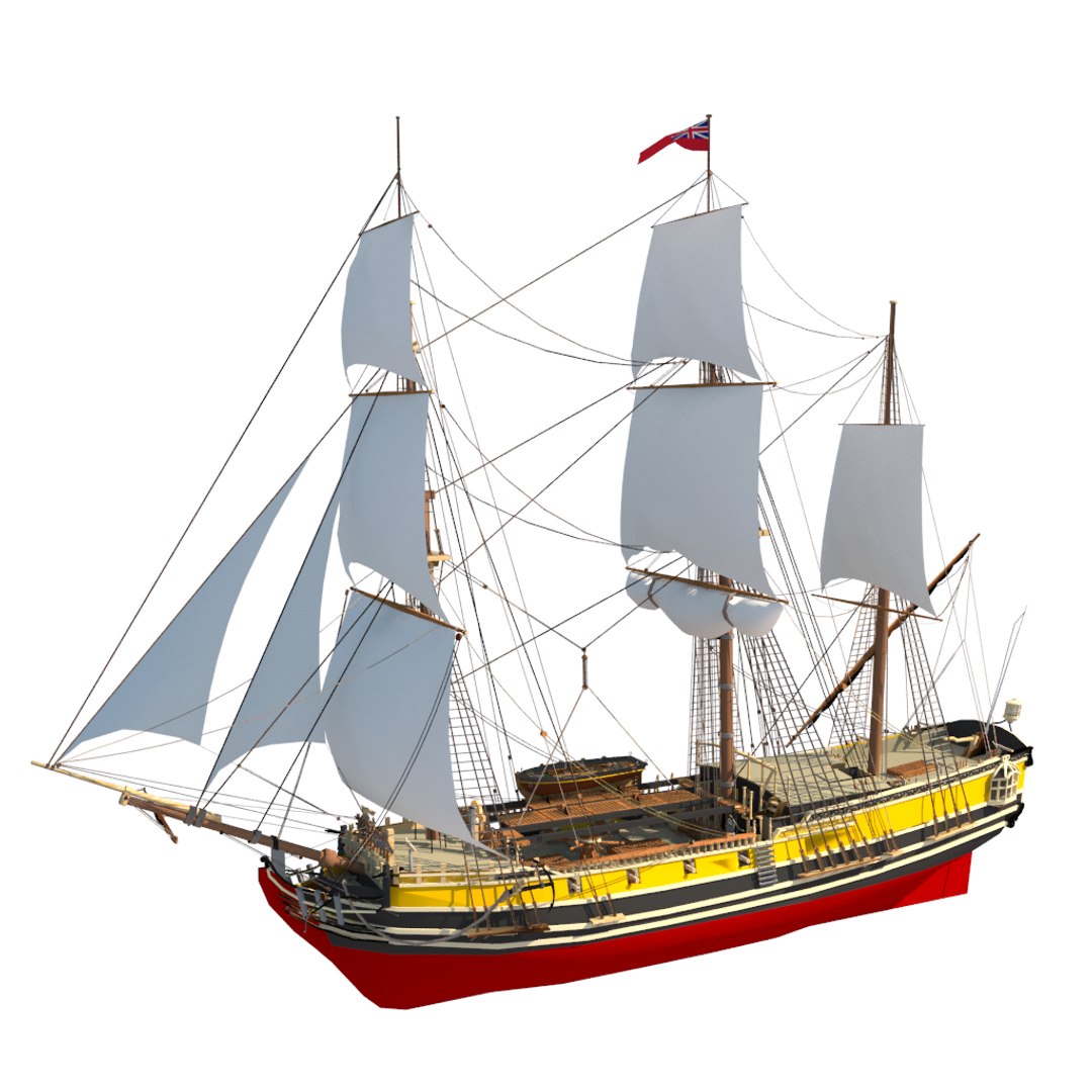 3D Frigate Napoleonic - TurboSquid 1216720