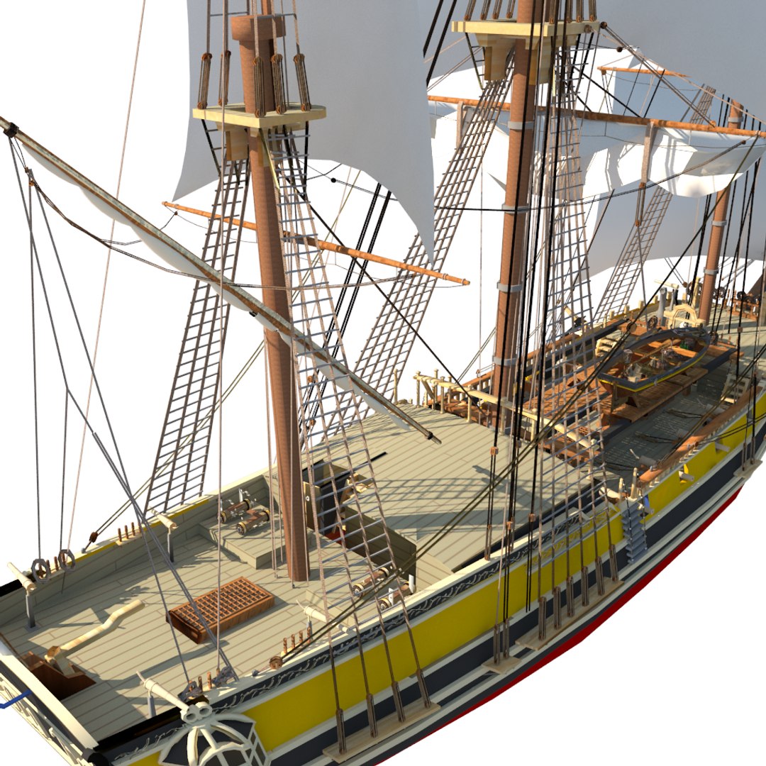 3D Frigate Napoleonic - TurboSquid 1216720