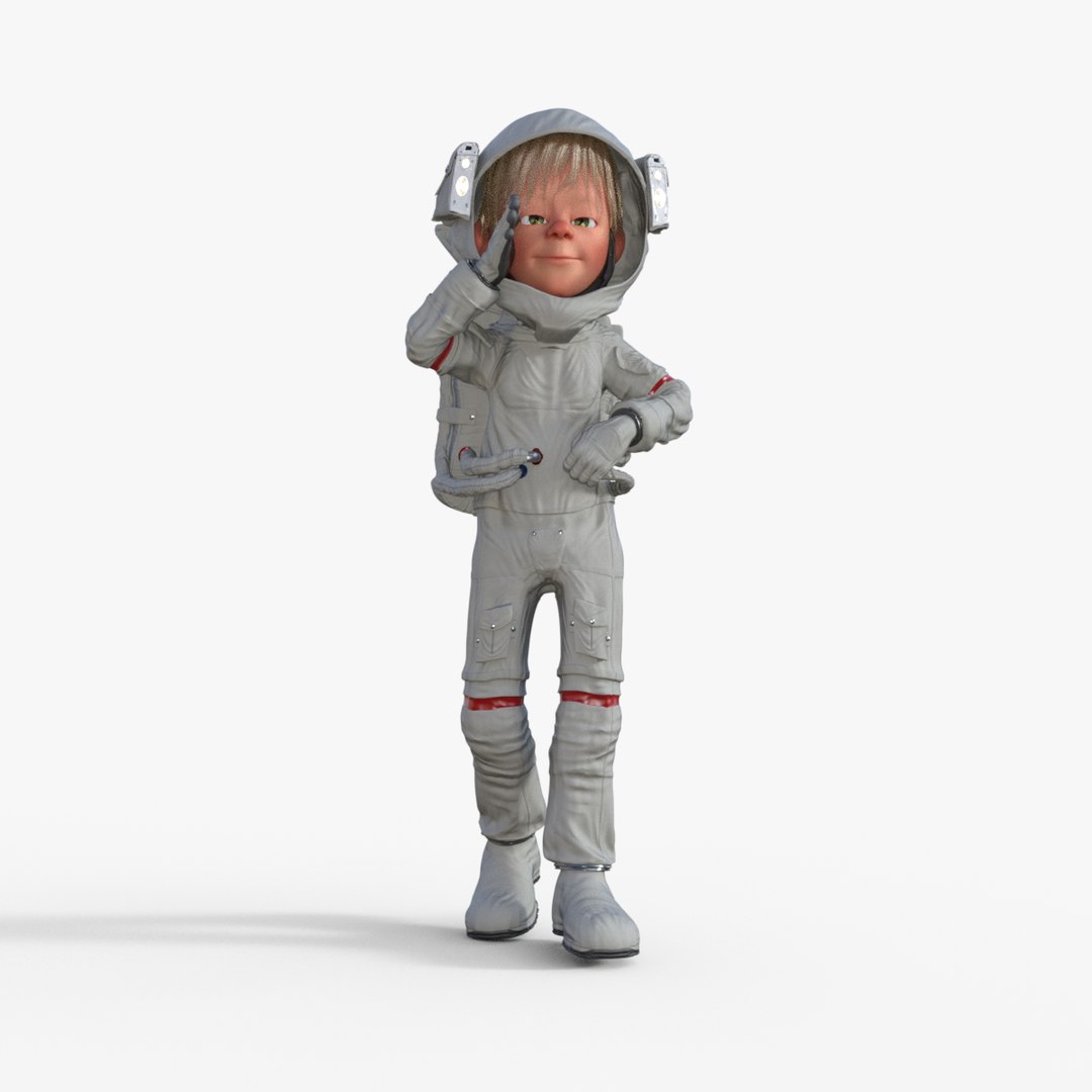 3D Cartoon Astronaut Rigged Model - TurboSquid 2203098