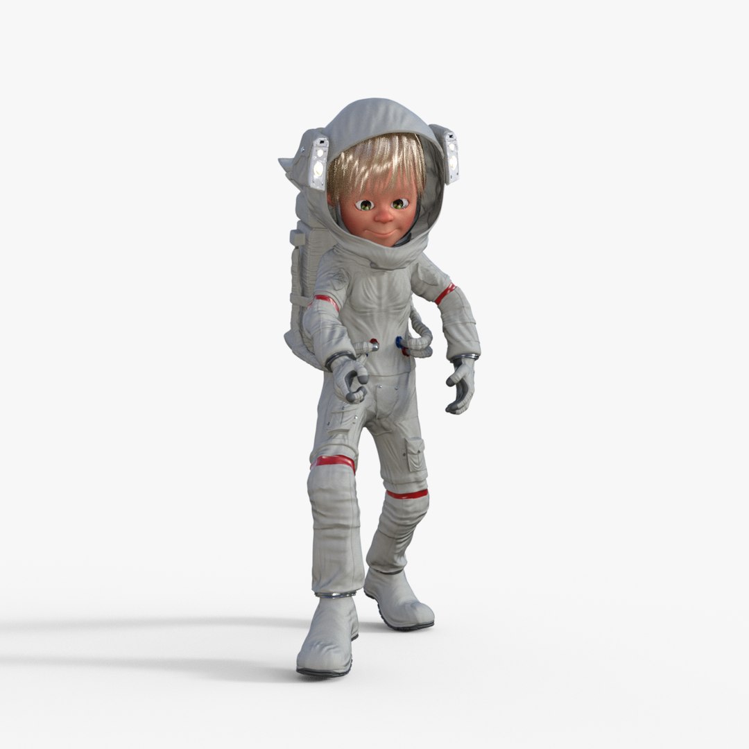 3D Cartoon Astronaut Rigged Model - TurboSquid 2203098
