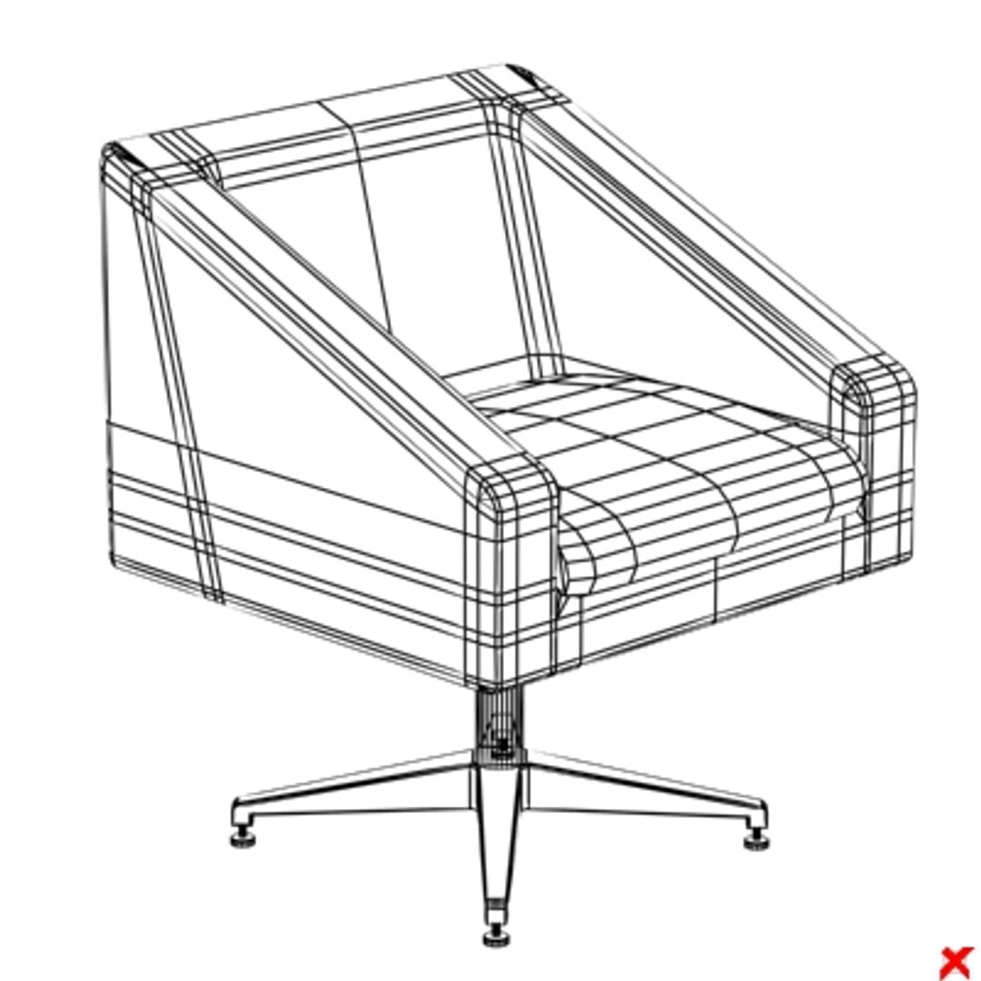 armchair swivel chair dxf