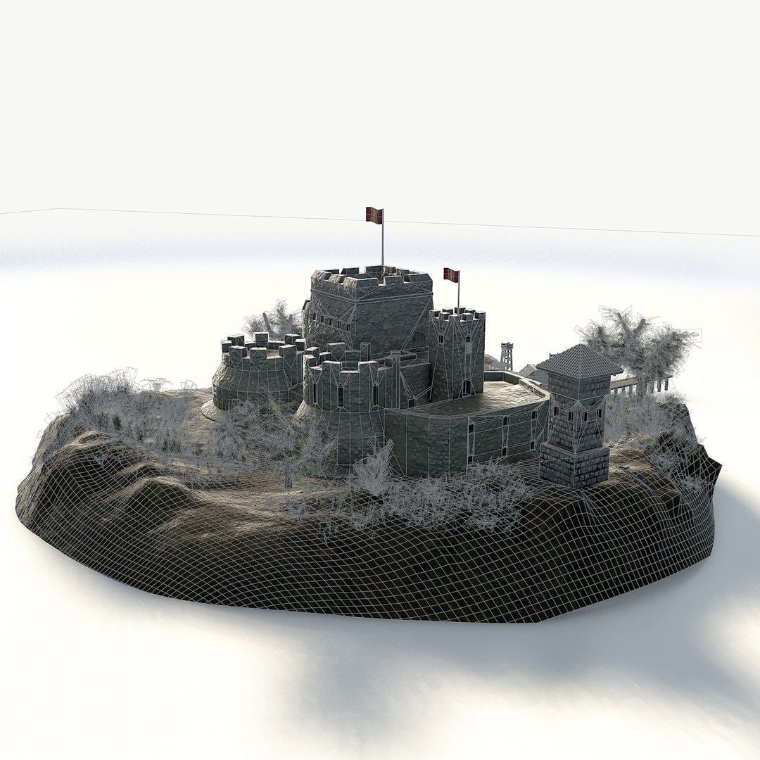 Island Fortress 3D Model - TurboSquid 1164551