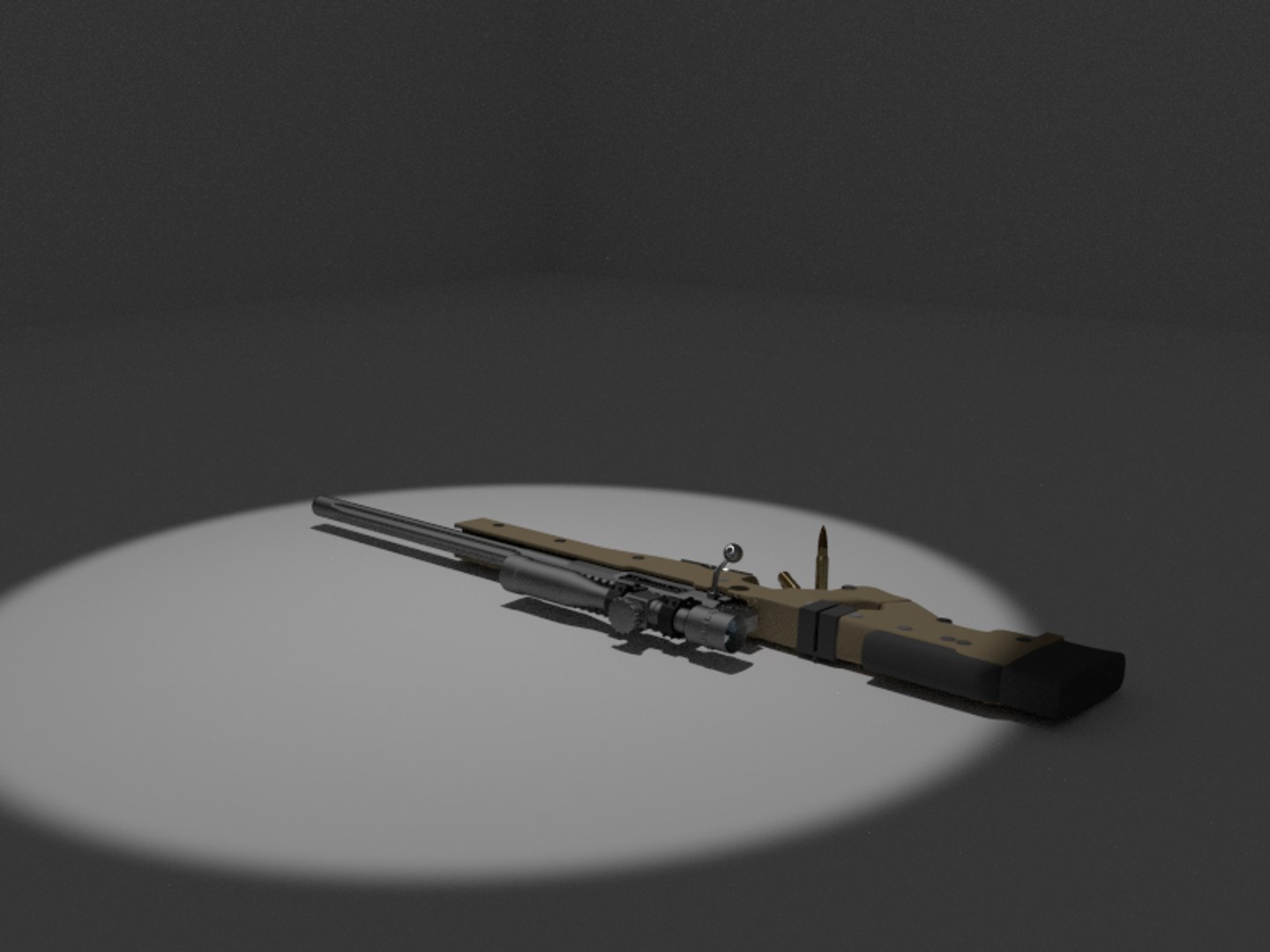 3d Accuracy International Sniper Rifle Model