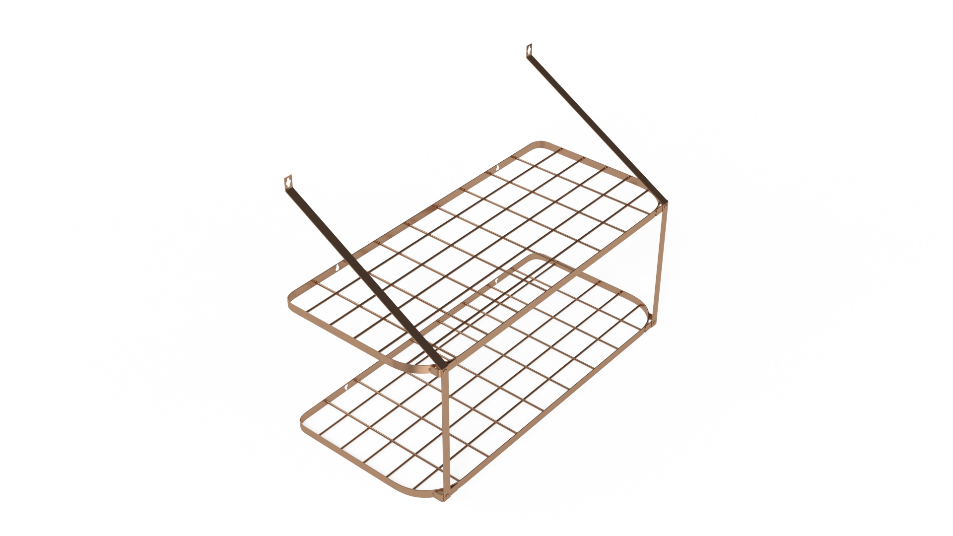 Wall Mounted Kitchen Pot Rack Organizer Copper 3D Model - TurboSquid ...