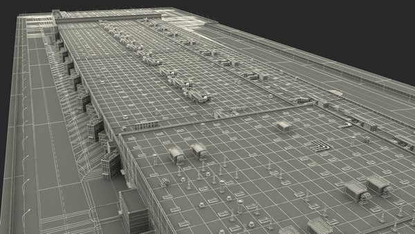 거대 제조 공장 3D 모델 - TurboSquid 1763547