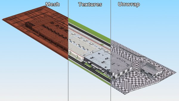 거대 제조 공장 3D 모델 - TurboSquid 1763547