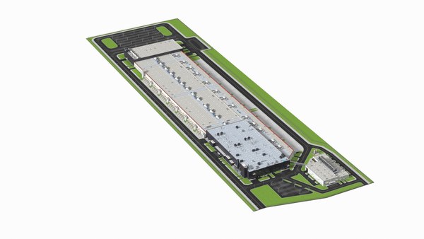 modelo 3d Planta de fabricación gigante - TurboSquid 1763547