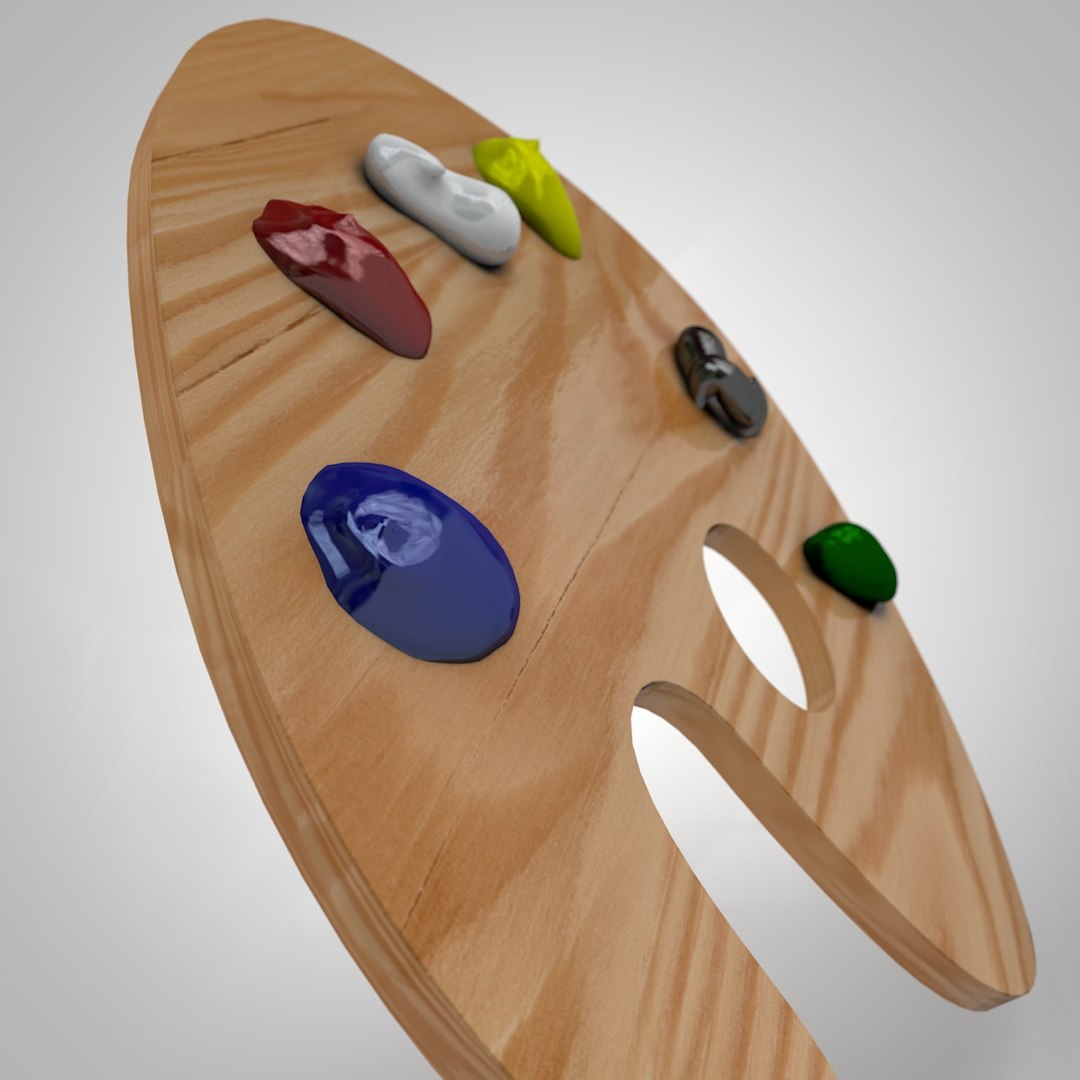 Paint Pallete 3d Model