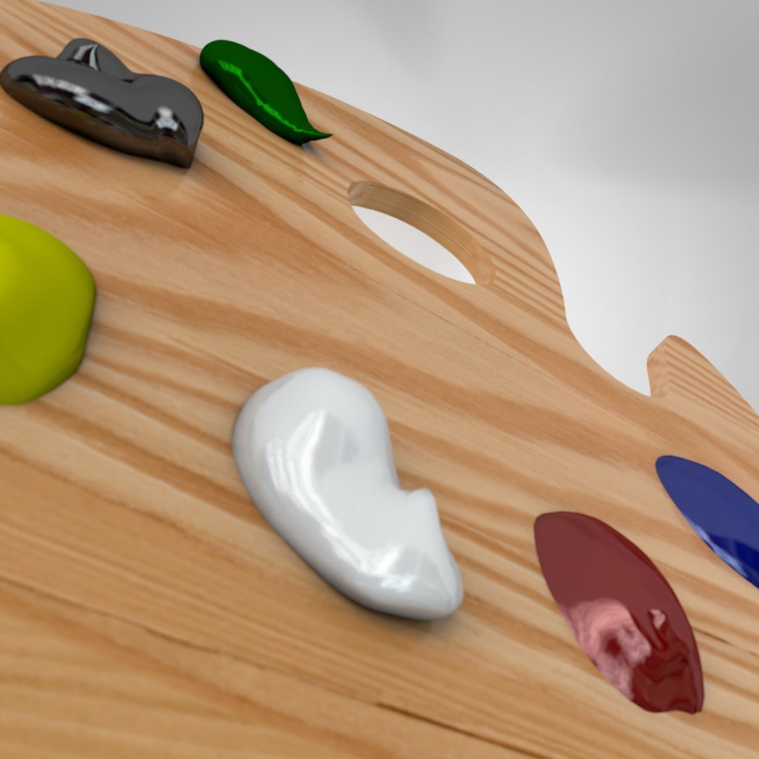 Paint Pallete 3d Model