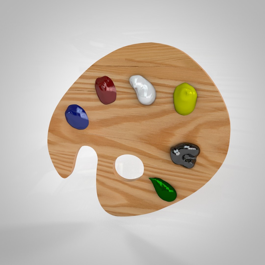 Paint Pallete 3d Model