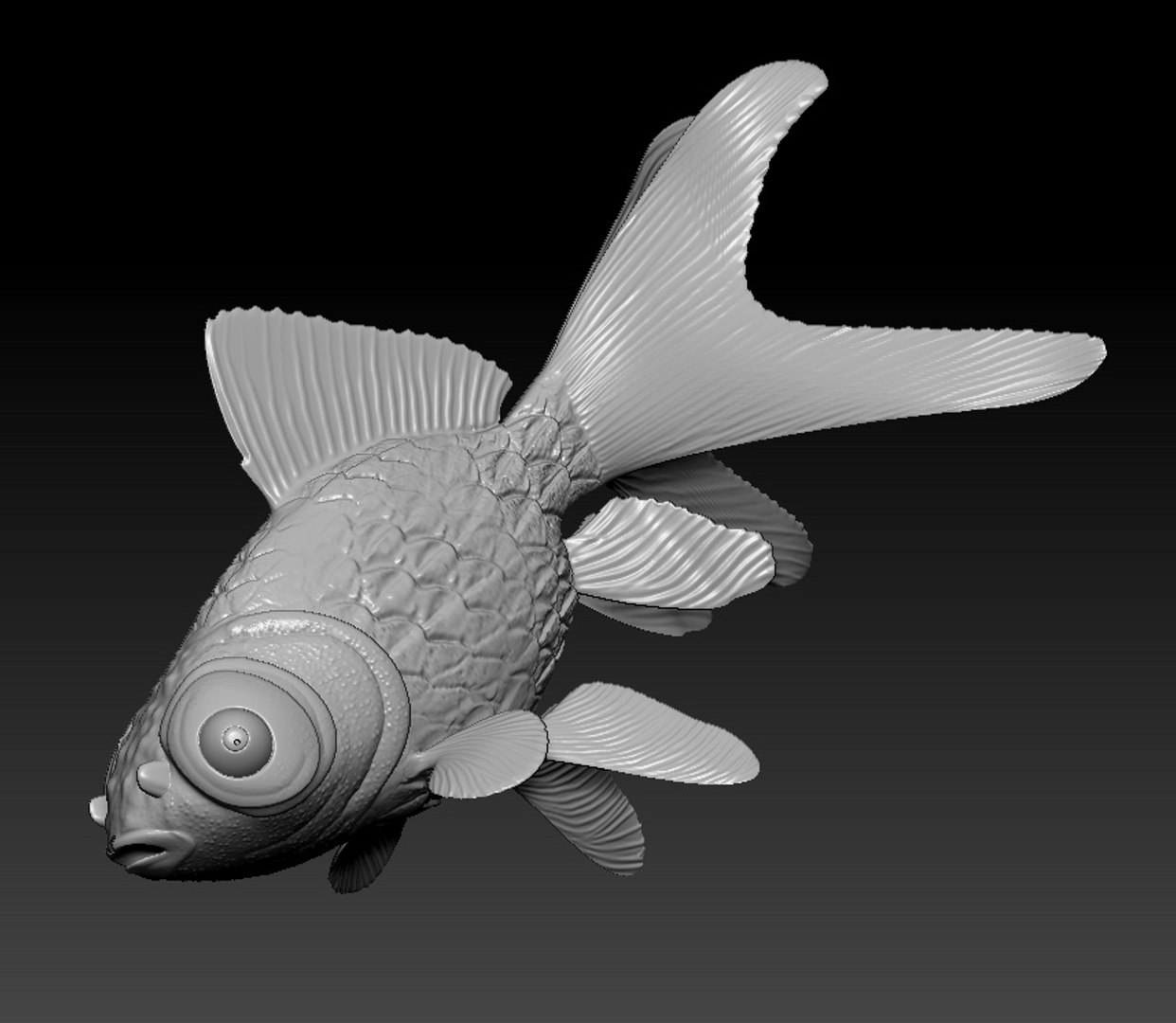 Goldfish Fish 3d Model
