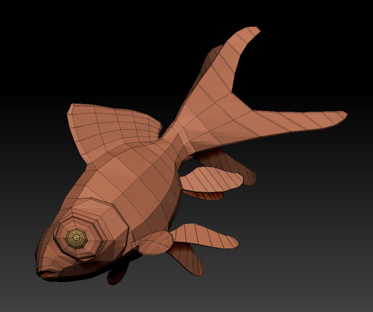 Goldfish Fish 3d Model
