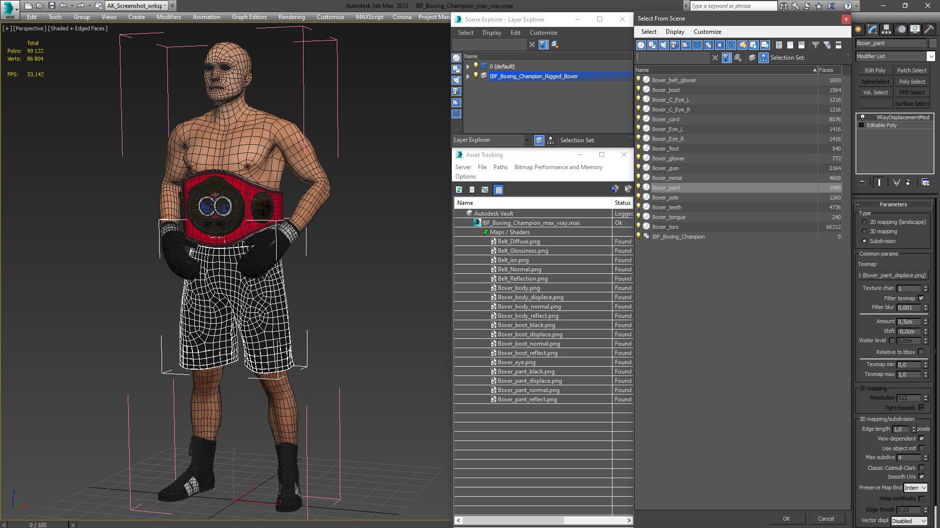 IBF Boxing Champion 3D Model - TurboSquid 2121384