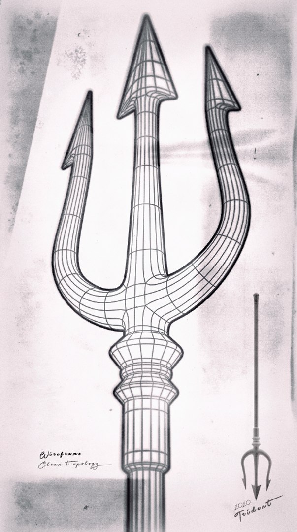 Trident Metallic 3D Model - TurboSquid 1536606