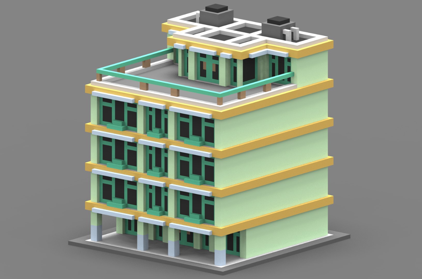 3D Model Voxel House - TurboSquid 1352809