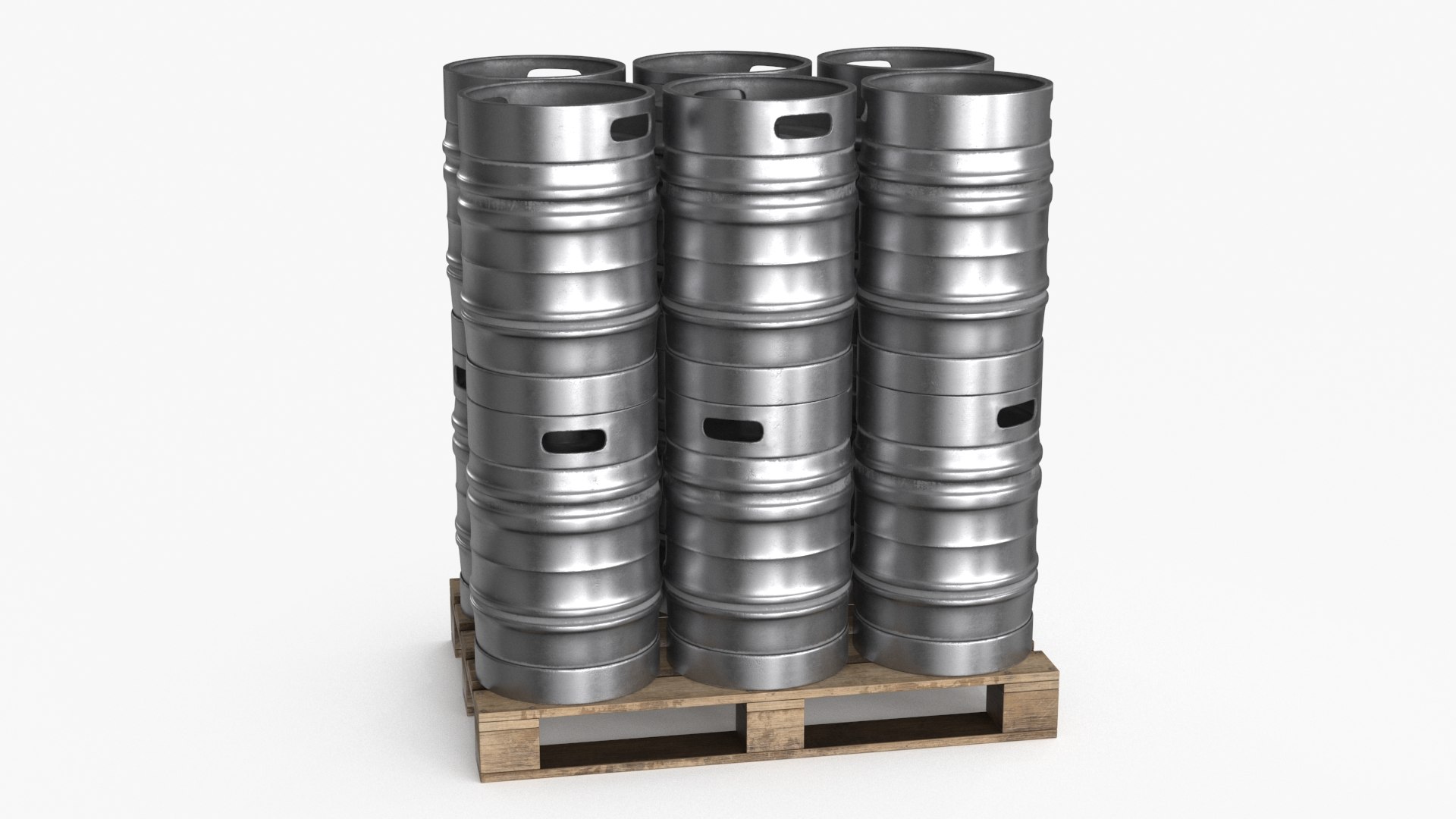 Pallets Of Beer Kegs 3D - TurboSquid 2055382